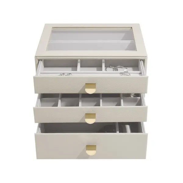 STACKERS Classic Jewelry Box With Drawers - Black