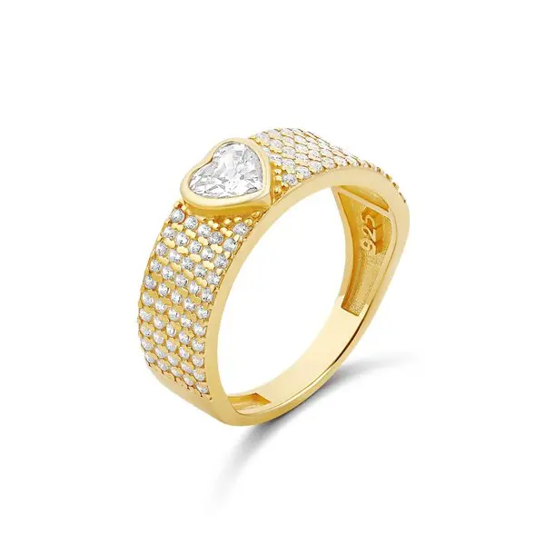 SHYMI Pave Heart Band - Gold