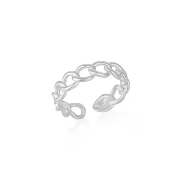 SPERO LONDON Sterling Chain Link Ring - Silver