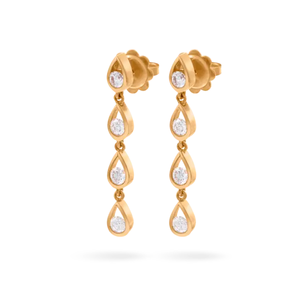 LUCY QUARTERMAINE Opulence Diamond Drop Earrings - Gold