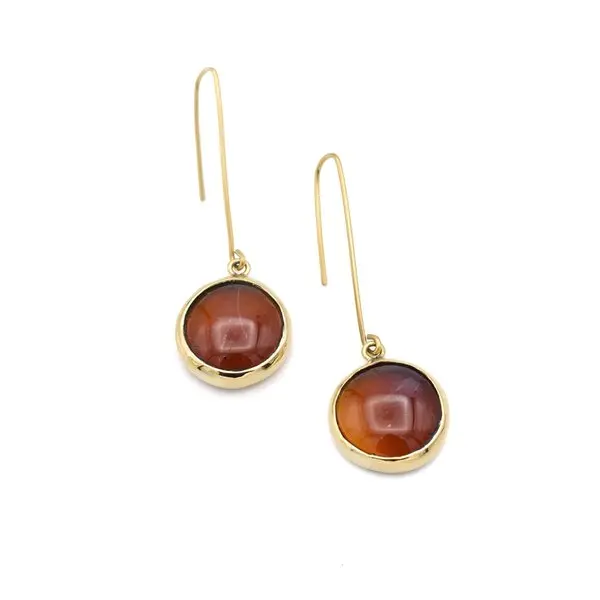LALA SALAMA Glass Droplet Earrings - Brown