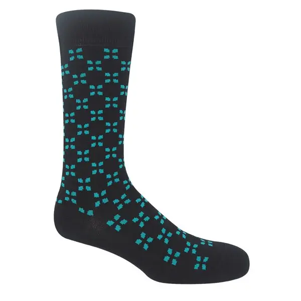 PEPER HAROW - MADE IN ENGLAND Cambridge Patterned Socks - Black