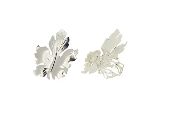 VICKISARGE Leaf Shaped Statement Ring - Silver