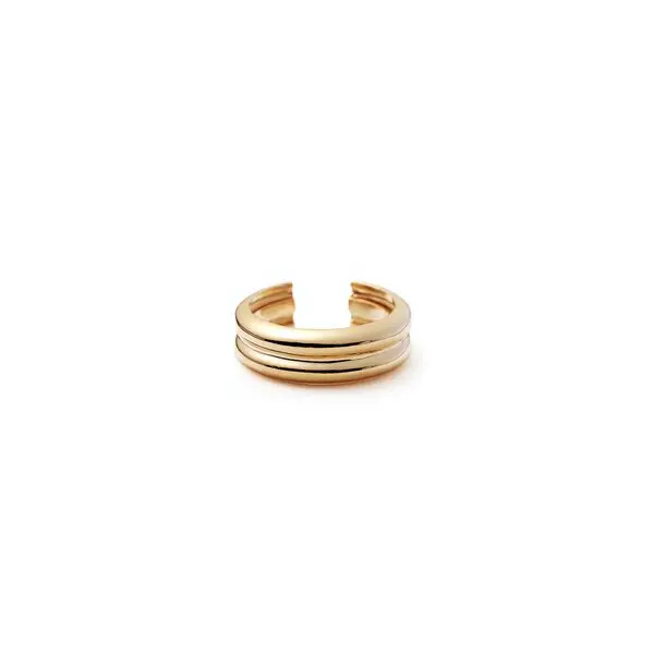 SHABELLA NYC Double Stack Ear Cuff - Gold