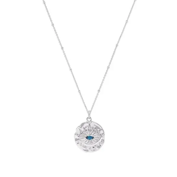 SEVEN SAINTS Evil Eye Amulet Necklace - Silver
