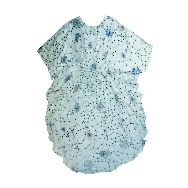 TRAMP IN DISGUISE Ihi Kaftan With Ai-inspired Print And Belt