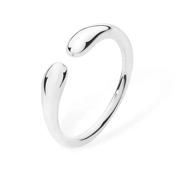 LUCY QUARTERMAINE Sterling Double Drop Ring - Silver