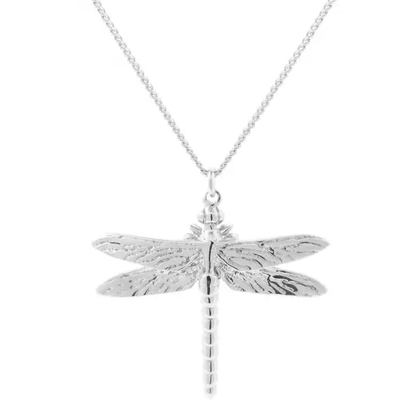 LEE RENEE Dragonfly Pendant Necklace - Silver