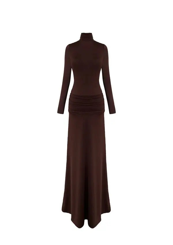 NAZLI CEREN Sienna Long Jersey Dress