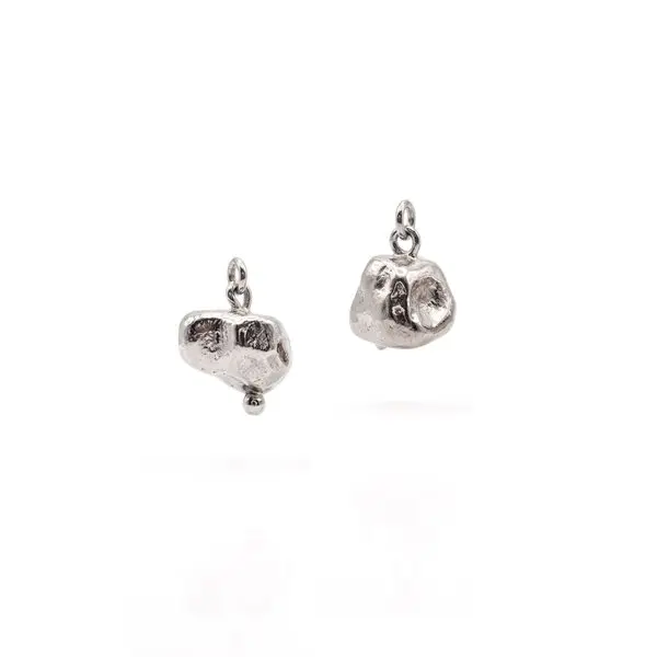JAREDJAMIN Nugget Earring Charms - Silver