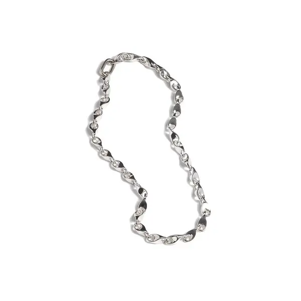 LUNA DELPHINE Sterling Teardrop Chain Necklace - Silver