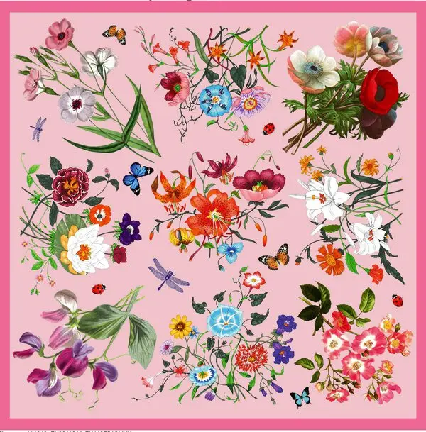 LAZYJACK PRESS La Vie En Rose Italian Silk Scarf - Pink