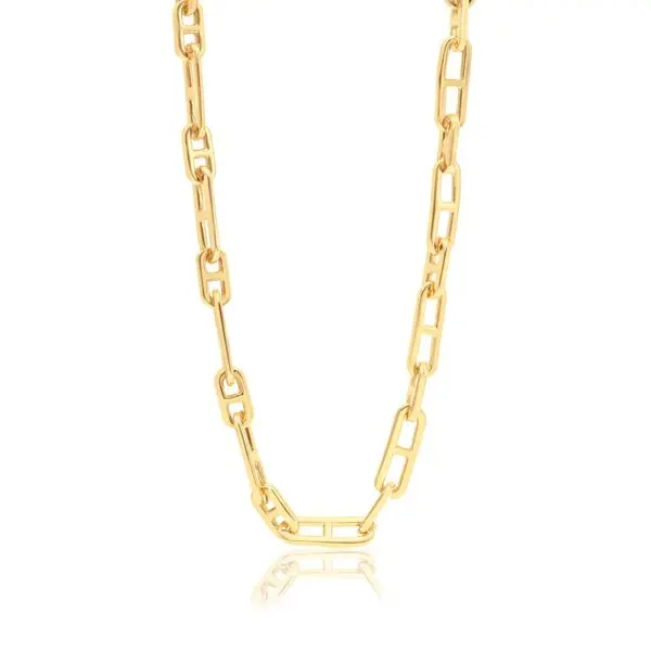 SHYMI Bar Paper Clip Chain Necklace - Gold