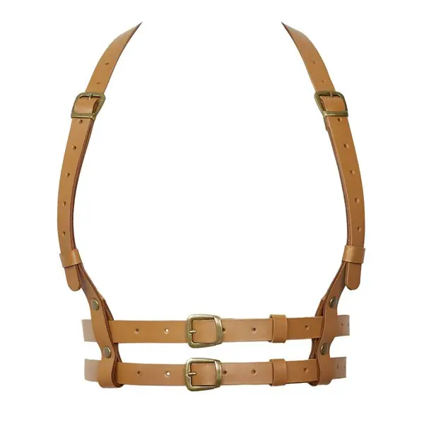 BADASS & GODDESS LEATHER Athena Real Leather Harness - Brown