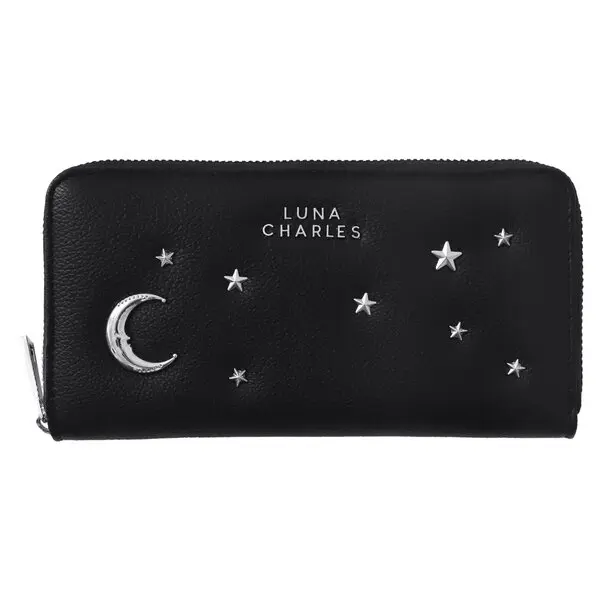 LUNA CHARLES Skye Star Studded Purse - Black/silver