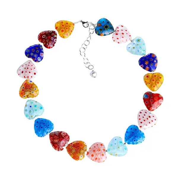 MINERALGEMS ✩ STUDIO Murrine Necklace - Red/blue