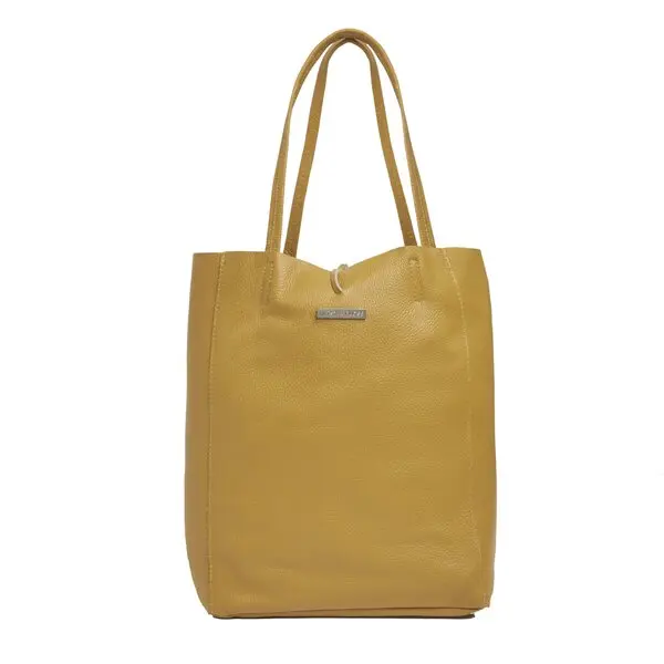 BETSY & FLOSS Milan Soft Leather Tote Bag - Yellow