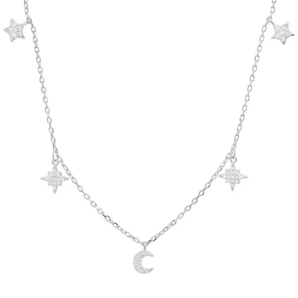 KYLIE HARPER Celestial Charm Necklace - Silver