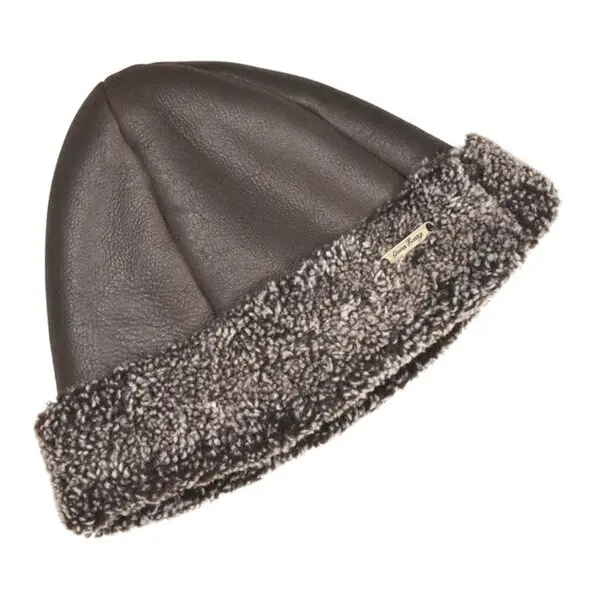 OWEN BARRY Deane Sheepskin Beanie - Brown