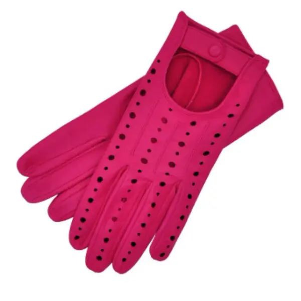 1861 GLOVE MANUFACTORY Rimini Driving Gloves In Nappa Leather - Pink