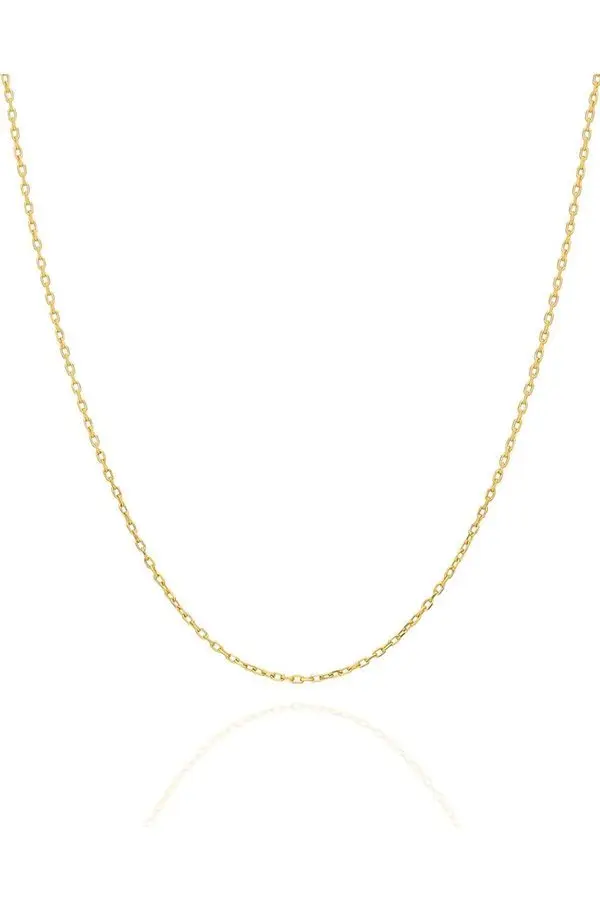 SPERO LONDON Curb Chain Necklace In Sterling Silver - Gold