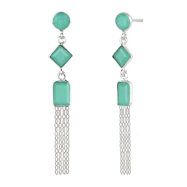 CHARLOTTE'S WEB JEWELLERY Seventh Heaven Chandelier Amazonite Earrings - Blue