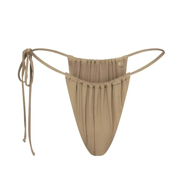 MARQUISE SWIM Canvas Bikini Bottom - Brown