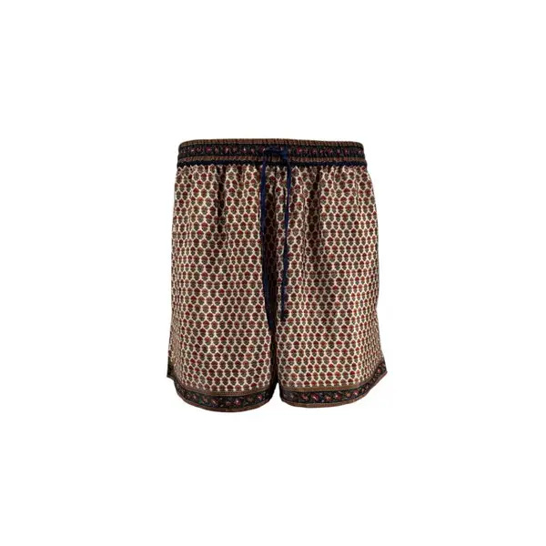 MONZLAPUR NEW YORK Embossed Botanic Crepe Shorts