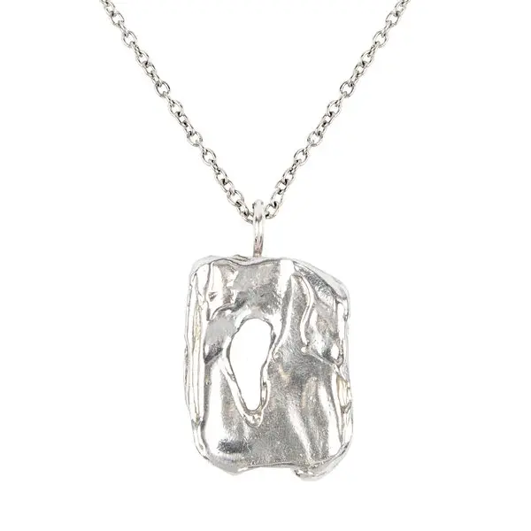 DE ROMS Large Abstract Soulmate Necklace - Silver