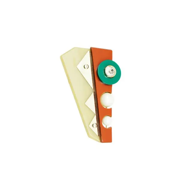 GISSA BICALHO Inti Acrylic Brooch - Yellow