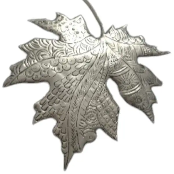 LILA RASA Maple Leaf Hanging Ornament X 2 Pcs - Silver