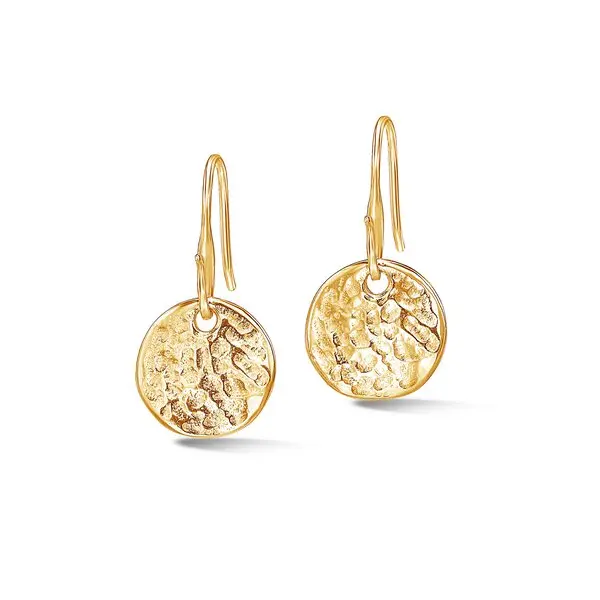 DOWER & HALL Vermeil Disc Nomad Drop Earrings - Gold