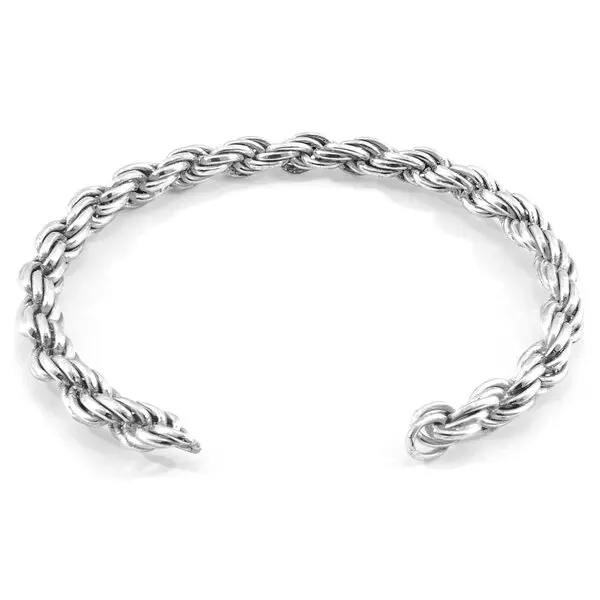 ANCHOR & CREW Royal Sail Chain Bangle - Silver