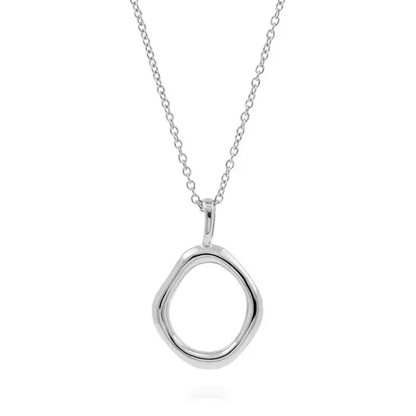 Côté Caché Organic Pendant Necklace - Silver