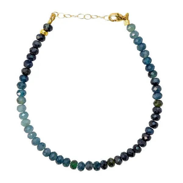 BOMBYX HOUSE Ombre Indicolite Tourmaline Bracelet - Gold/green