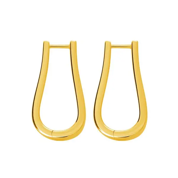 LUCY QUARTERMAINE Petal Hoops In Vermeil - Gold