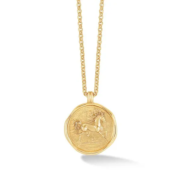 DOWER & HALL Fire Horse Talisman Vermeil Necklace - Gold