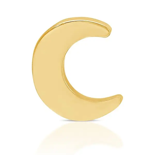 Maya Brenner Designs Charm Stud 14k Yellow Moon - Gold
