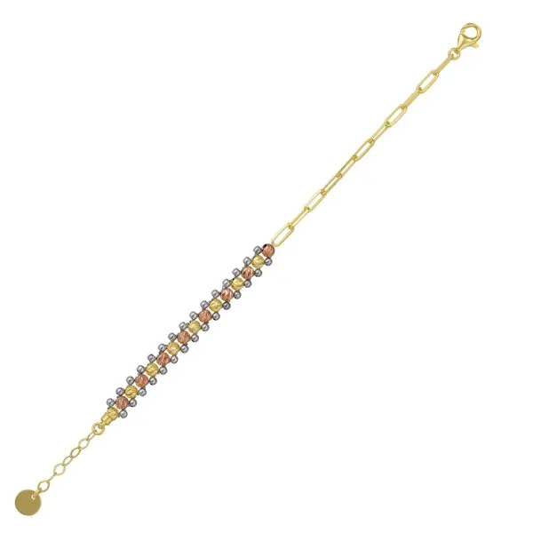 SPERO LONDON Dorissa Multi Bead Semi Chain Bracelet - Gold