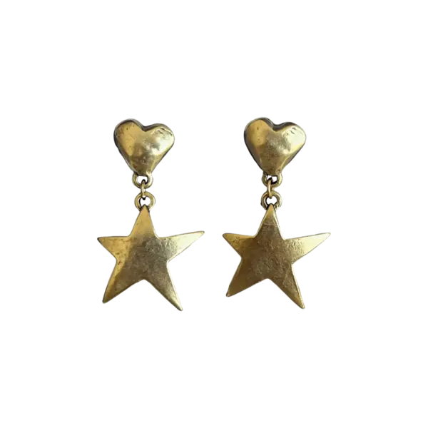 SCCOLLECTION Billie Star & Heart Dangle Earrings - Gold