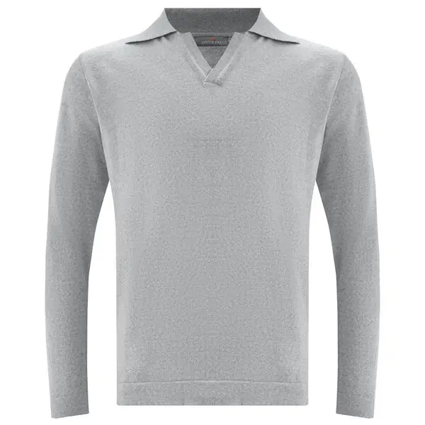 PERALUNA Polo Neck Fine Knit Pullover