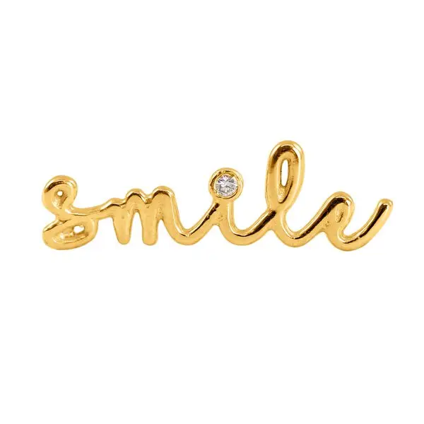 LEE RENEE Smile Diamond Single Slider Earring - Gold