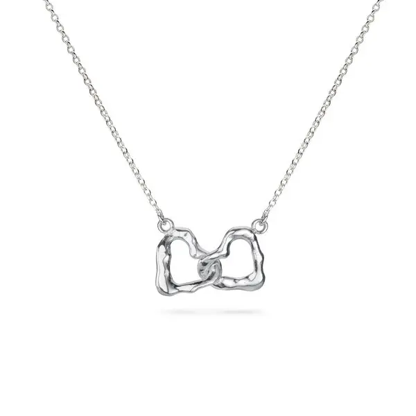 LULU AND BOO JEWELLERY Molten Heart Infinity Necklace - Silver