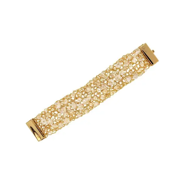 LAVISH BY TRICIA MILANEZE 18k Filled Wire And Crystal Bracelet - Gold