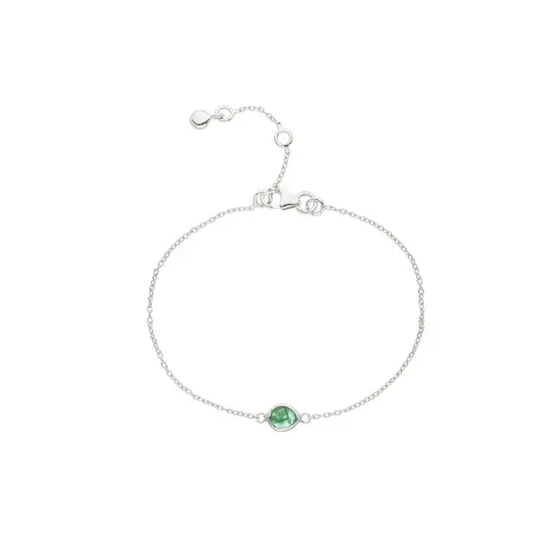AUREE JEWELLERY Hampton Emerald & Sterling Silver Bracelet - Green