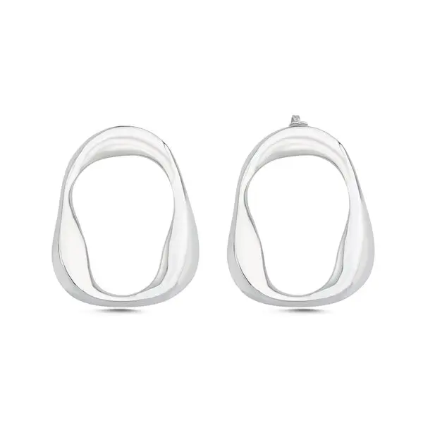 Mishka Wave Earrings - Silver