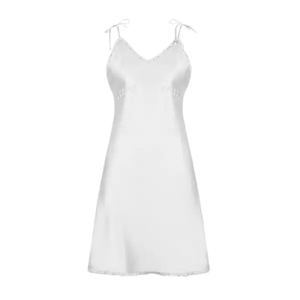 SASHA LA MER Giselle Silk Slip Dress - White