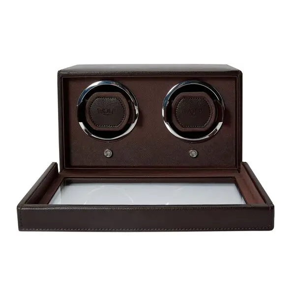 Wolf Cub Double Watch Winder - Brown