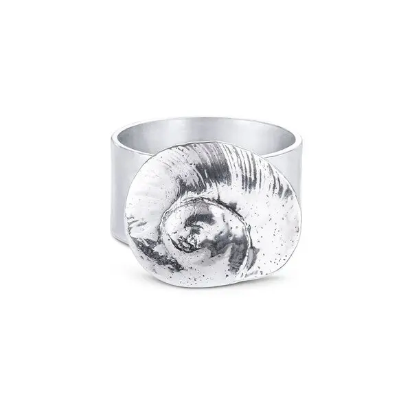 ARIANNE DELANEY Sterling Spiral Shell Ring - Silver