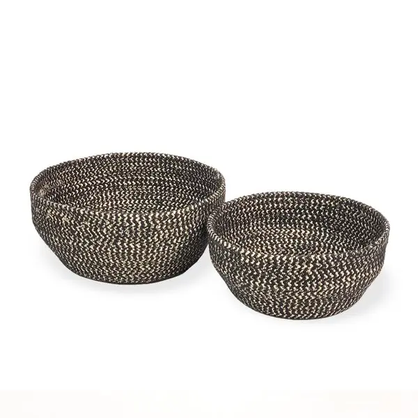 KORISSA Glitter Bowl In Set Of 2 - Black